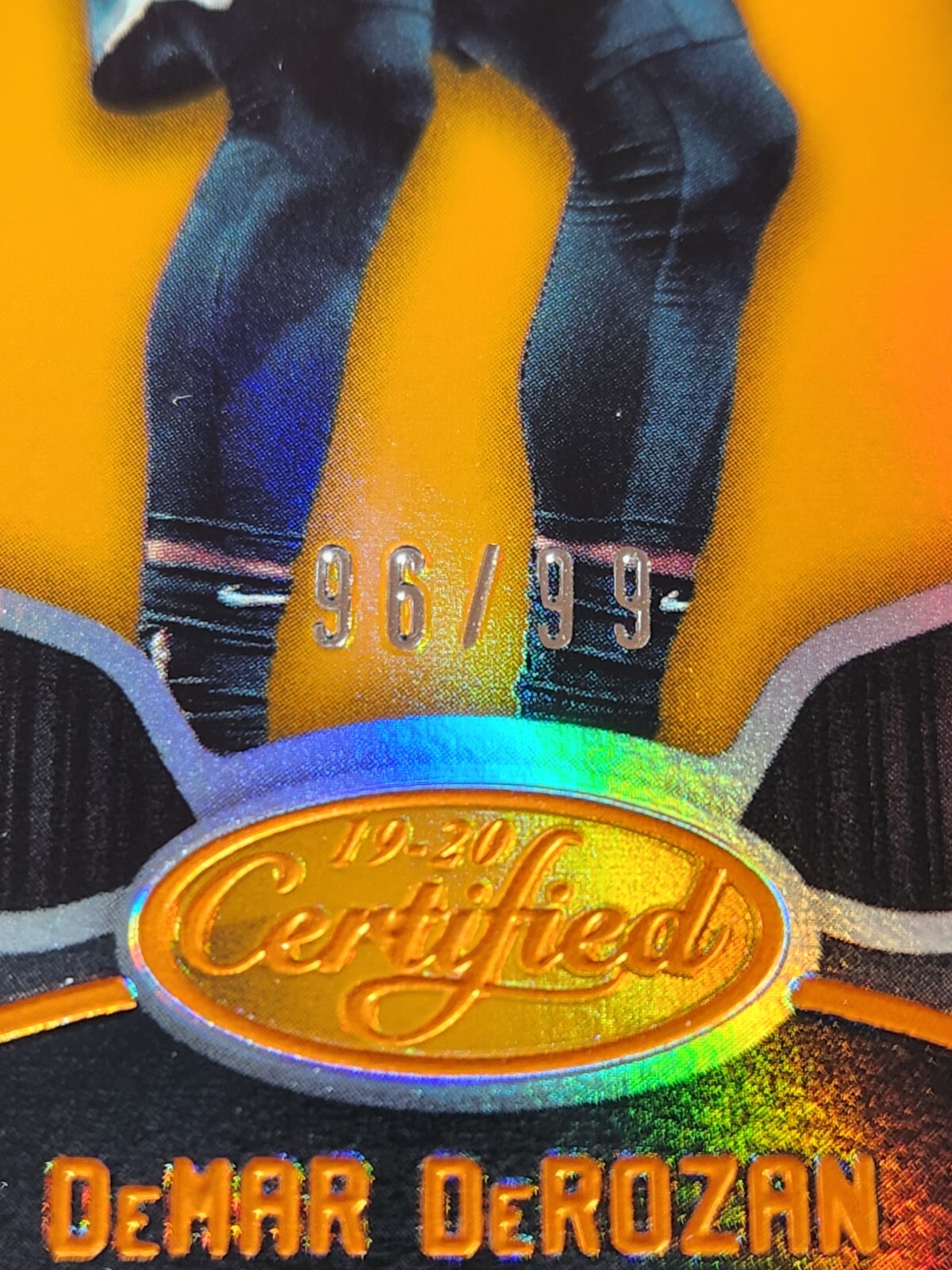 SSP /99 ORANGE - DEMAR DEROZAN, SPURS - 2019 CERTIFIED - #35 (ACR 00267 ...