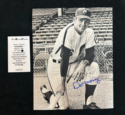 Don Money Signed Autographed 8 x 10 Baseball Photo Philadelphia ...