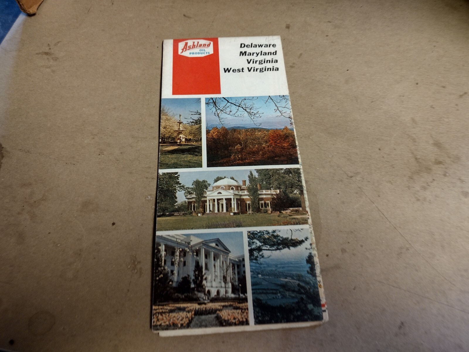 Vintage Ashland Oil Delaware Maryland Virginia And West Virginia Map | eBay