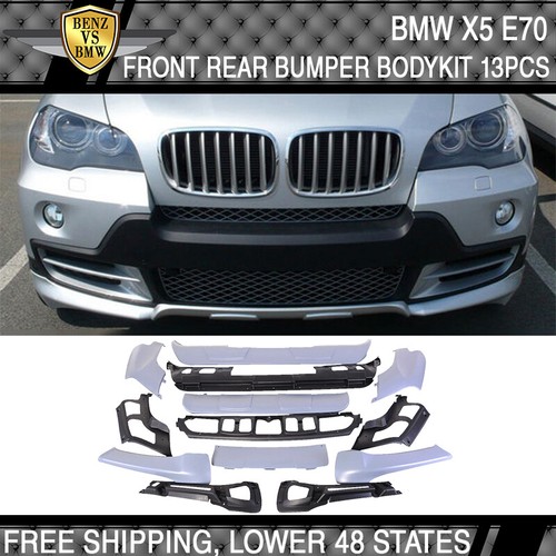 Fit 07-10 BMW X5 E70 PP Full Aerodynamic AERO Bumper Body Lip Front ...