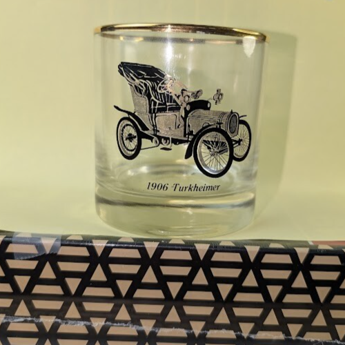 ONE Galaxy Distinctive Glassware Antique Cars 22K gold and Glass 1906 ...