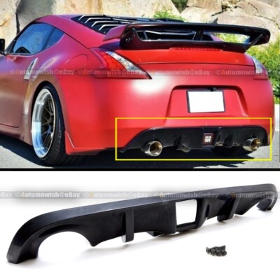 Fit 09-20 370z Unpainted PU JDM Style Unpainted Rear Lower Bumper ...