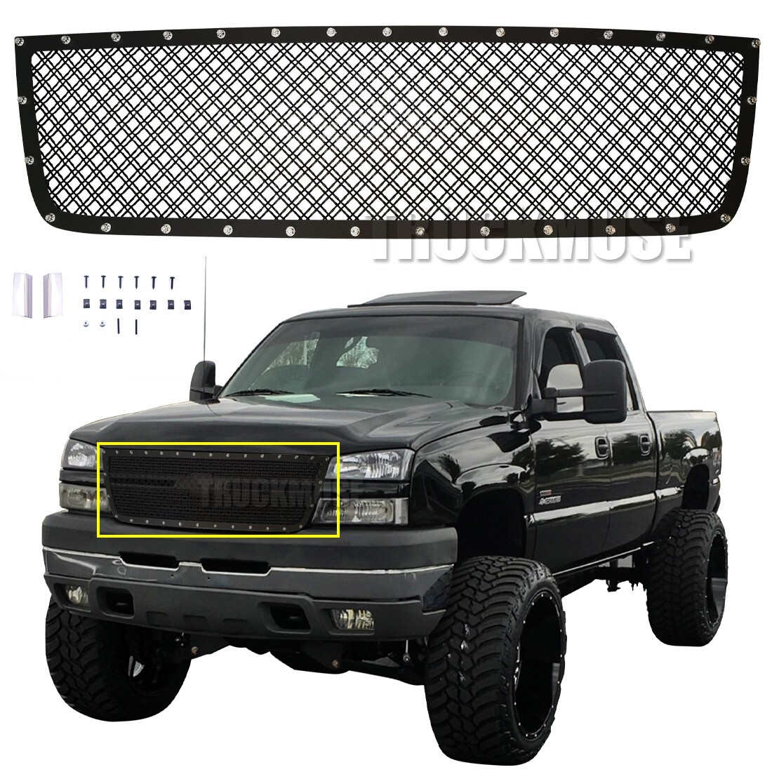 2005 Chevy Silverado Grille Chevy Silverado HD X METAL Series Black