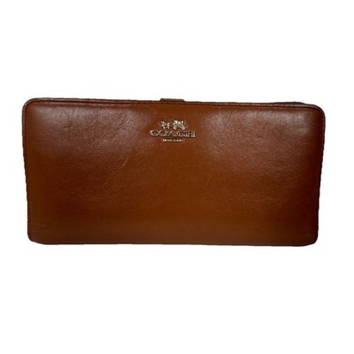 Coach 1941 Saddle Brown Smooth Leather Slim Profile Folding Wallet | eBay
