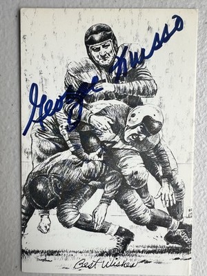 GEORGE MUSSO Signed Goal Line Art Chicago Bears HOF | eBay