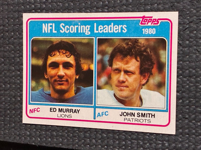 1981 Topps AFC/NFC NFL Scoring Leaders Ed Murray & John Smith #4-No ...
