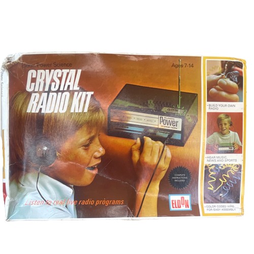 Eldon Power Science Crystal Radio Kit Complete Set Ages 7-14 No Battery ...