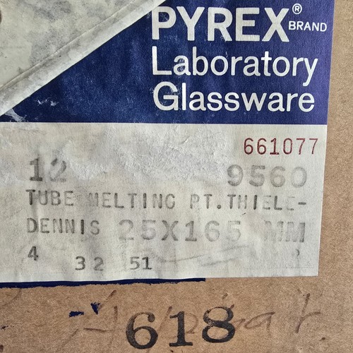 12 PYREX 25X165 Inch Thiele-Dennis Melting Point Tubes Chemistry ...