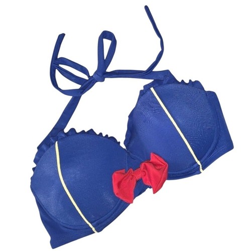 $39 NEW Disney licensed Snow White bra bikini top S Blue red yellow ...