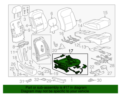 GM Front Passenger Side Seat Cushion Frame 13518949 | eBay