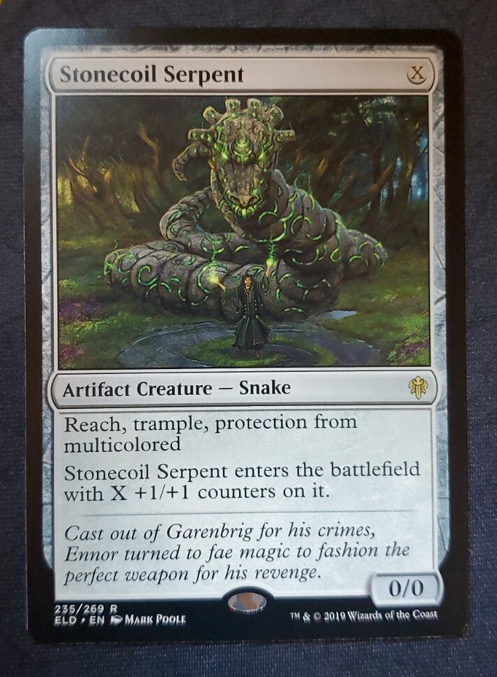 MTG - Stonecoil Serpent Regular Rare 235/269 Throne Of Eldraine | eBay