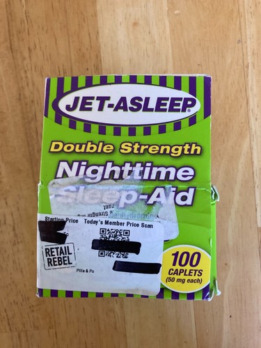 Jet-Asleep Double Strength Nighttime Sleep-Aid 100 Caplets 50mg ...