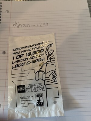 (Sealed) Mint Lego Star Wars: Chrome Gold C-3PO 4521221 1 OF 10,000 ...