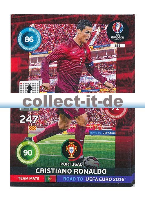 Panini Road to UEFA EURO 2016 - 158 - Cristiano Ronaldo - Base Karte | eBay
