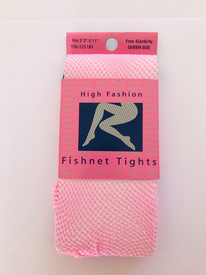 3-pack QUEEN Size Fishnet tights, fit 150- 225 lbs, 5'3- 5'11", Pink ...