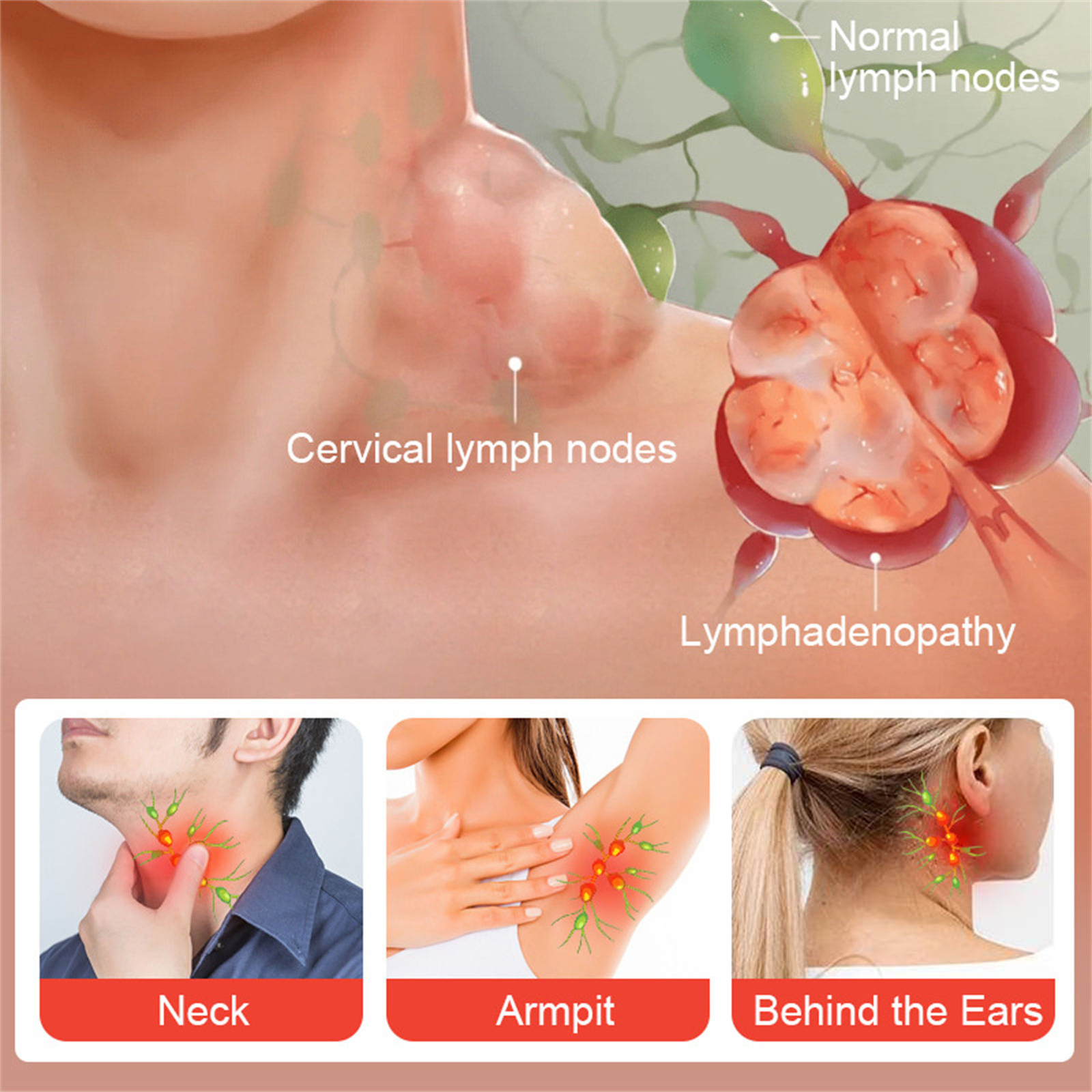 6x Lymphatic Care Herbal Detox Patch Underarm Neck Waist Thigh Lymph ...