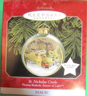1998 HALLMARK ST NICHOLAS CIRCLE THOMAS KINKADE FEATURES LIGHT MAGIC ...