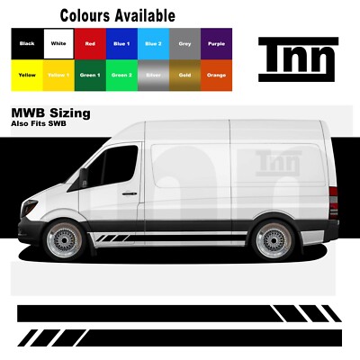 Side Stickers Stripes Graphics Decals For Mercedes Sprinter Camper Van ...