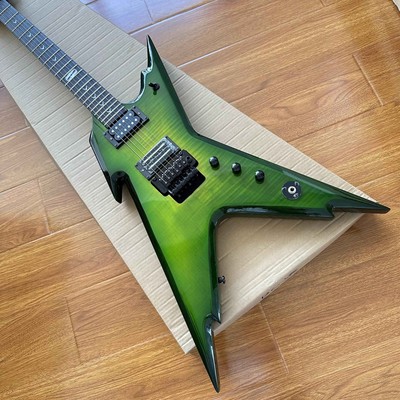 Custom Dimebag Razorback Green Electric Guitar Flamed Maple Top Floyd ...