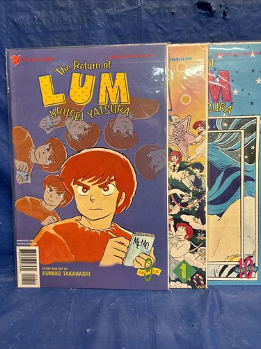 THE RETURN OF LUM: URUSEI YATSURA #'s 1, 9 & 10 Viz Comics 1997 Rumiko ...
