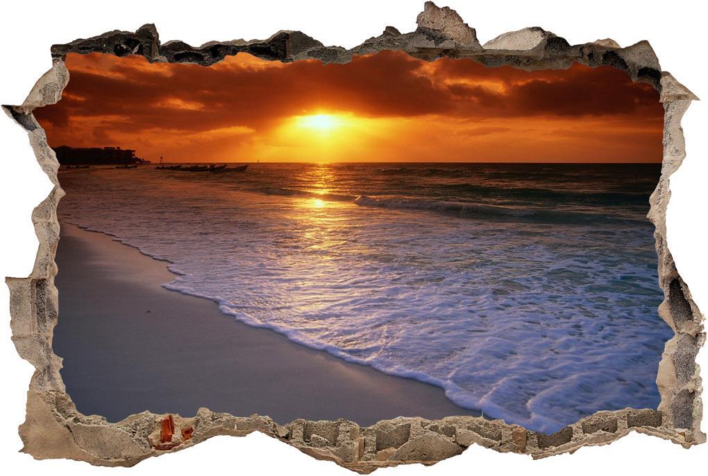 Beach Sunset Smashed Decal Graphic Wall Sticker Art Mural Exotic Waves ...