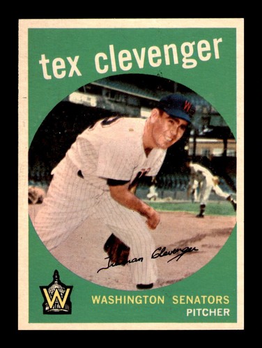 1959 Topps Tex Clevenger #298 Washington Senators NM Near Mint MLB ...