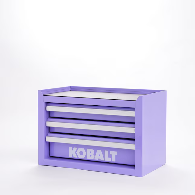Kobalt Mini 3 Drawer Steel Tool Box Lavender Jewelry Box Rare Base New ...