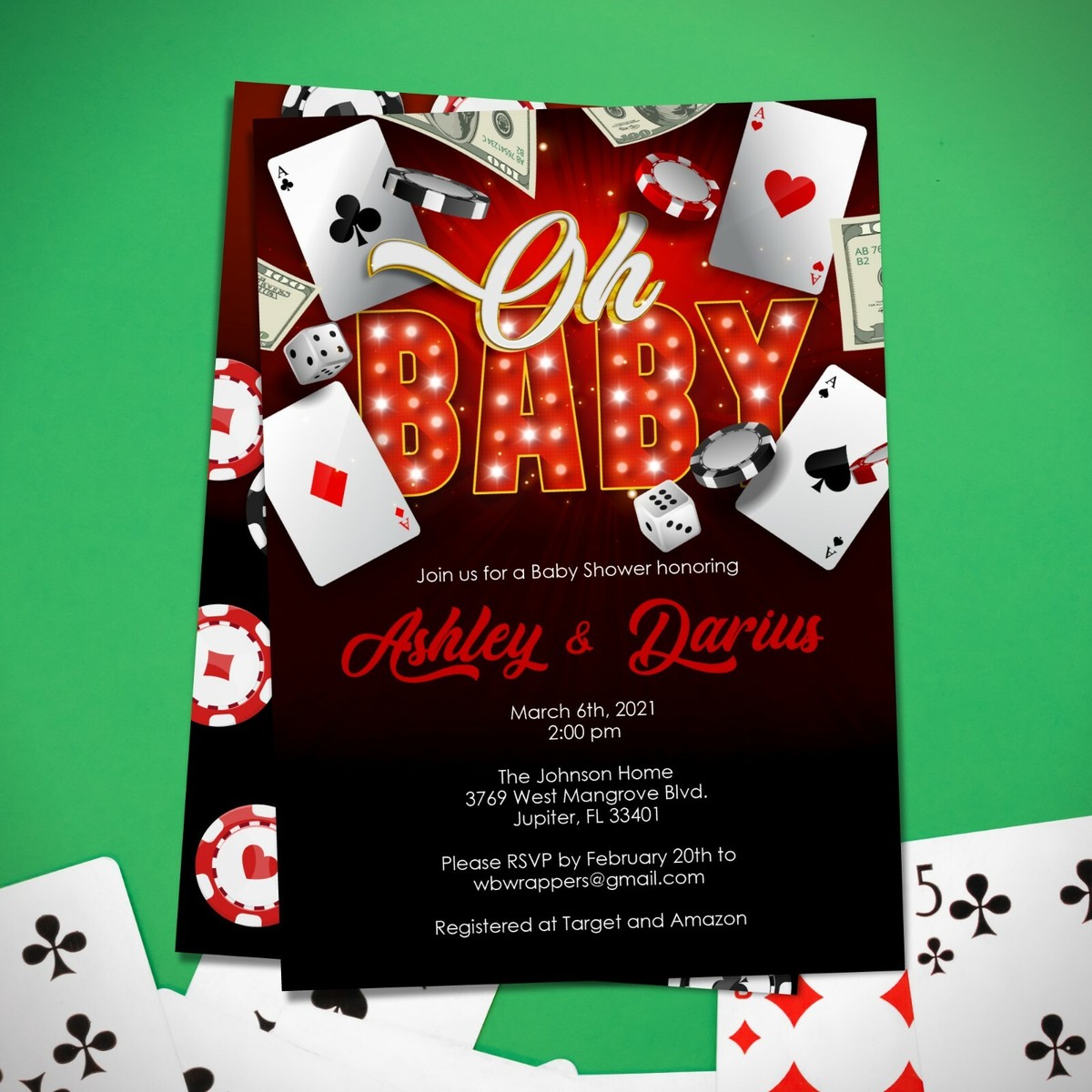 Casino Theme Party Invitations