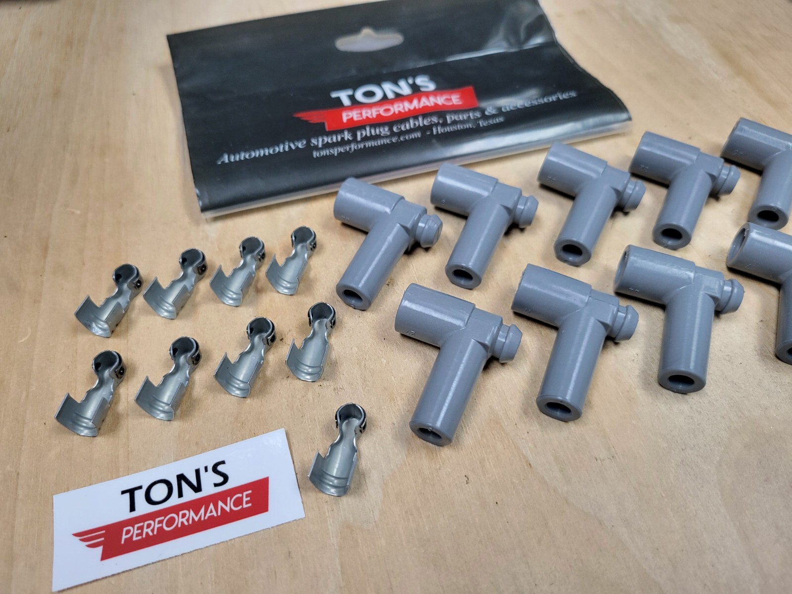 High Temp Spark Plug HEI Distributor Boots Terminals Grey Set of 9 USA ...