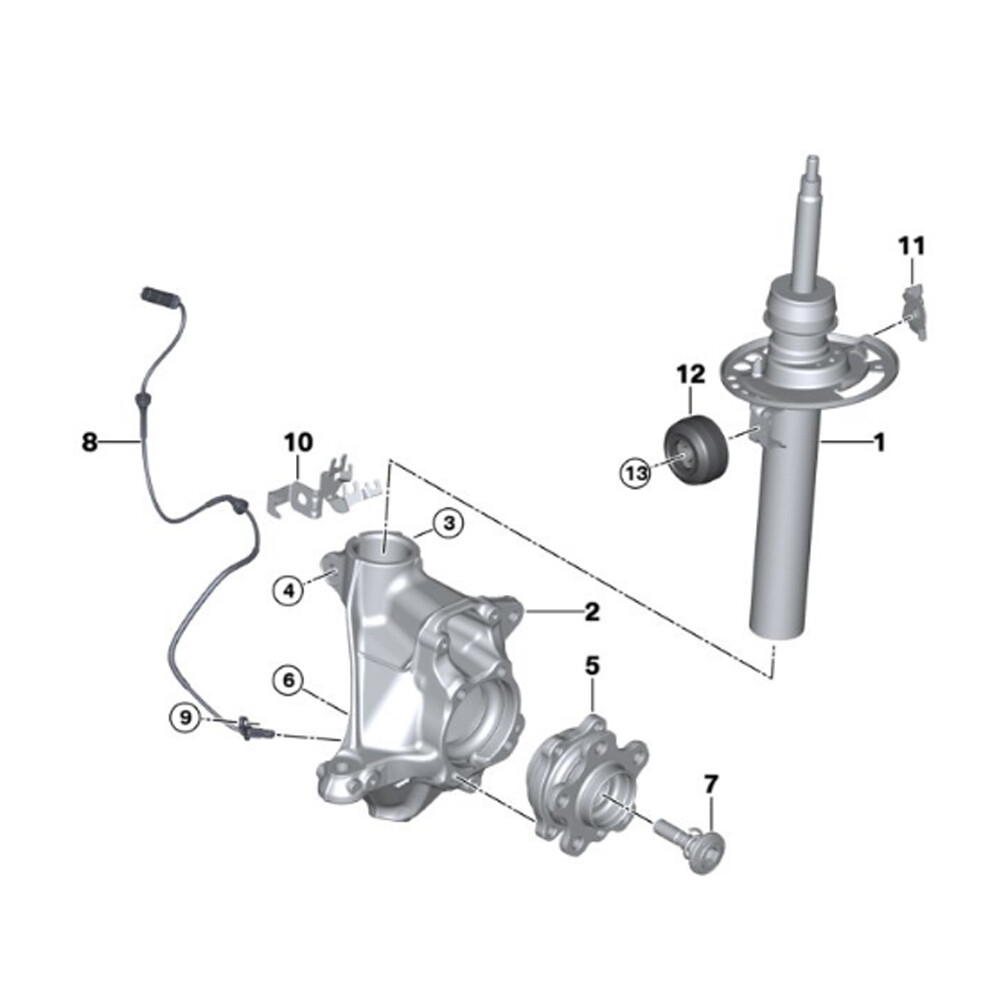 2 Front Left+Right Shock Absorber Set For BMW 2018-2022 X3 X4 G08 ...