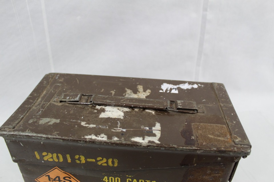 Empty Army Surplus Ammo Ammunition Tin 400 Carts --62mm Blank L13 A1 ...