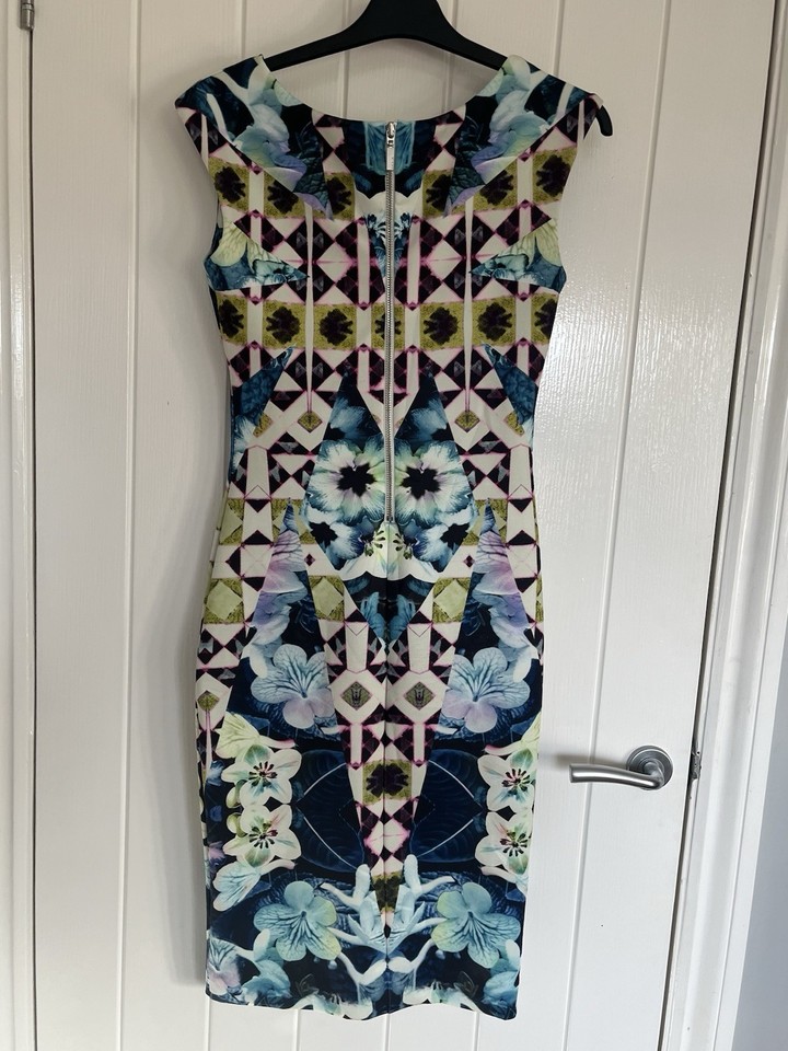 Womens Star by Julien Macdonald Blue & Purple Printed Bodycon Dress ...