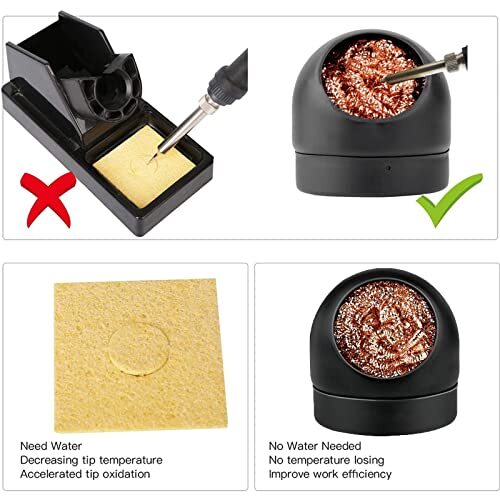 Soldering Iron Tip CleanerLXIANGN Non-slip Solder Flux Brass Tip ...