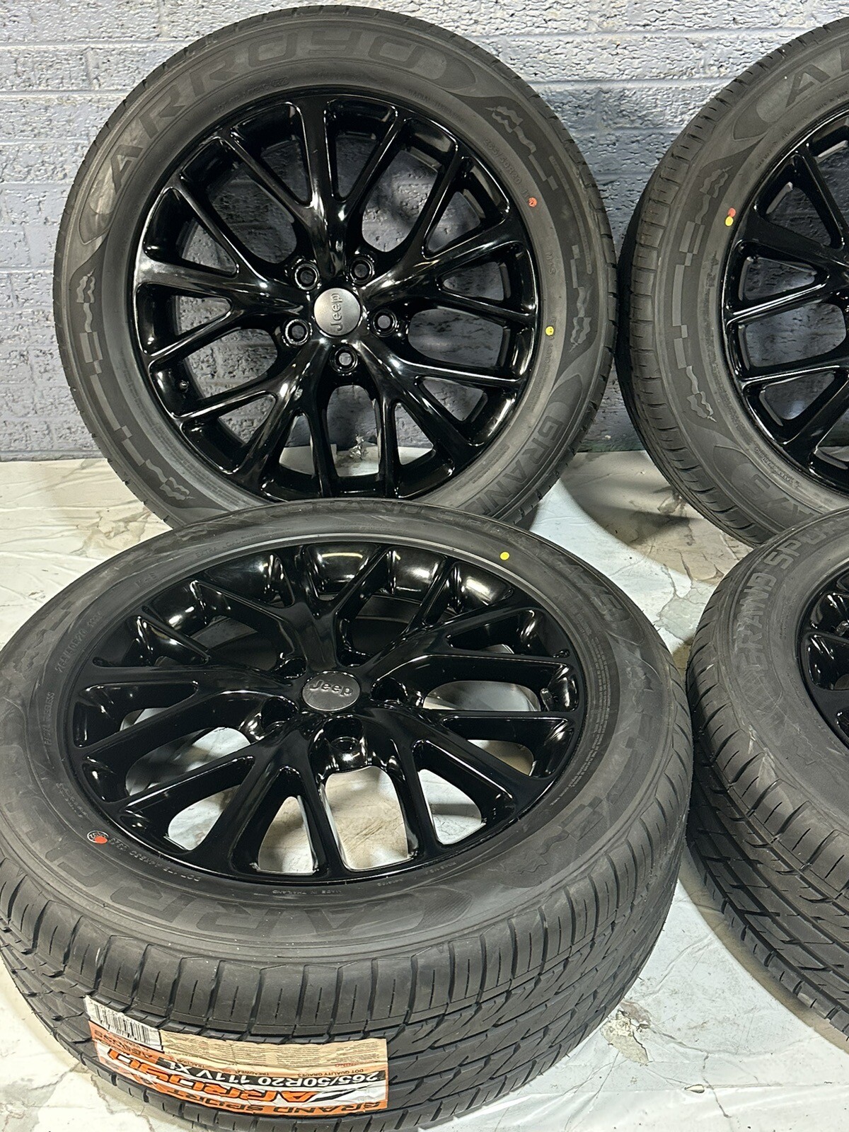 20" Jeep Grand Cherokee Summit Black wheels rims Factory OEM set 4 9170 ...