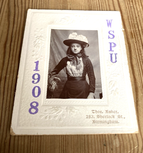 SUFFRAGETTE VOTES FOR WOMEN WSPU BIRMINGHAM MEMBER'S CABINET PHOTOGRAPH ...