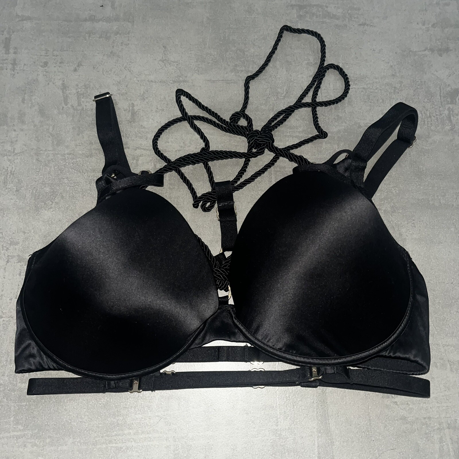 Honey Birdette Black Shibari Rope Bra Size 12f/34f - Gem