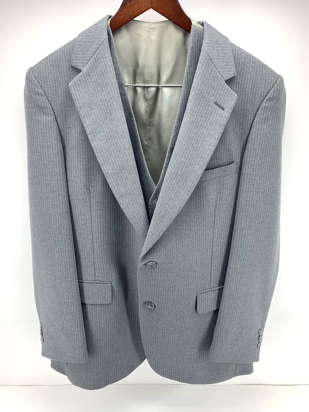 Vintage 1970s Johnny Carson Gray Sports Coat Jacket Blazer And Vest | eBay