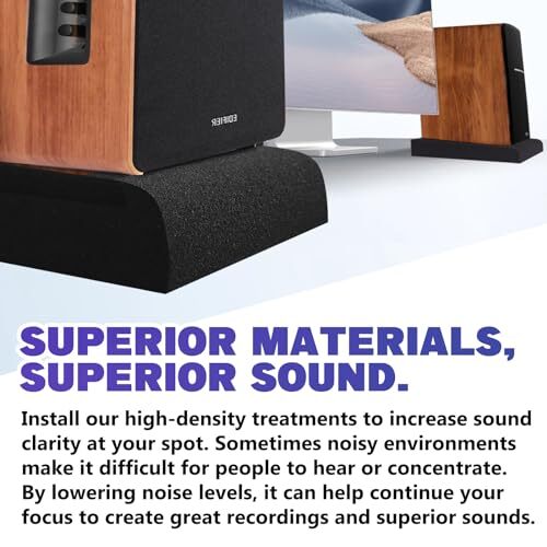 Studio Isolation Pads High-Density Acoustic Foam Panels, Suitable for 5 ...