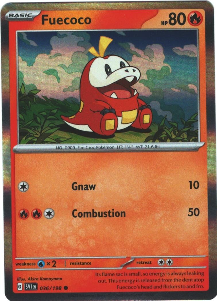 Fuecoco 36/198 Scarlet & Violet Holo Common Pokémon TCG | eBay