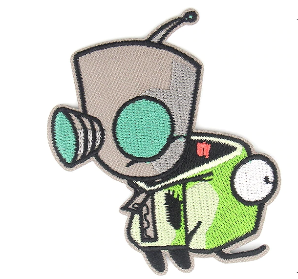 Invader Zim & Gir Large 3" x 2.75" Embroidered Iron On Patch | eBay