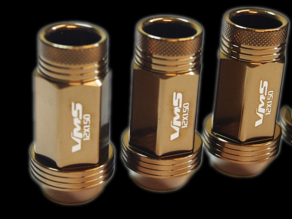 VMS RACING 20PC 48MM PREMIUM EXTENDED WHEEL ALUMINUM LUG NUTS 12X1.5 ...