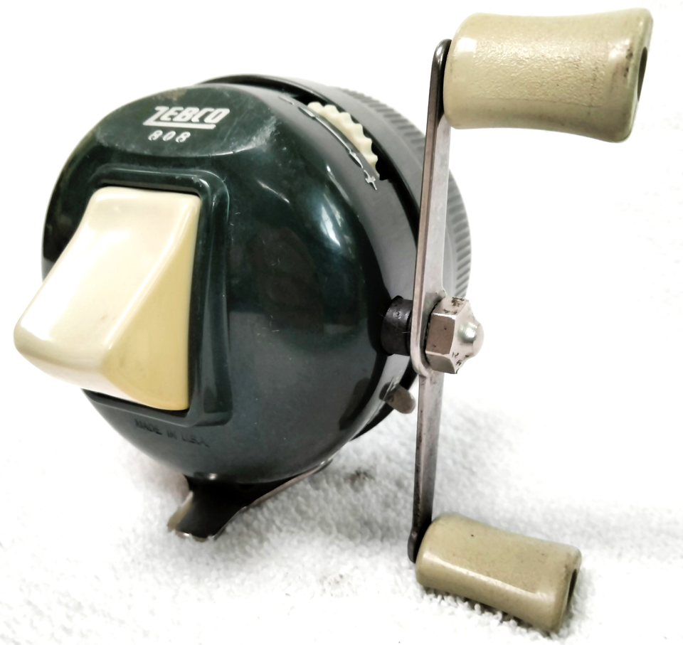 Vintage Zebco 808 Spincast Reel Dark Green Working!!! | eBay