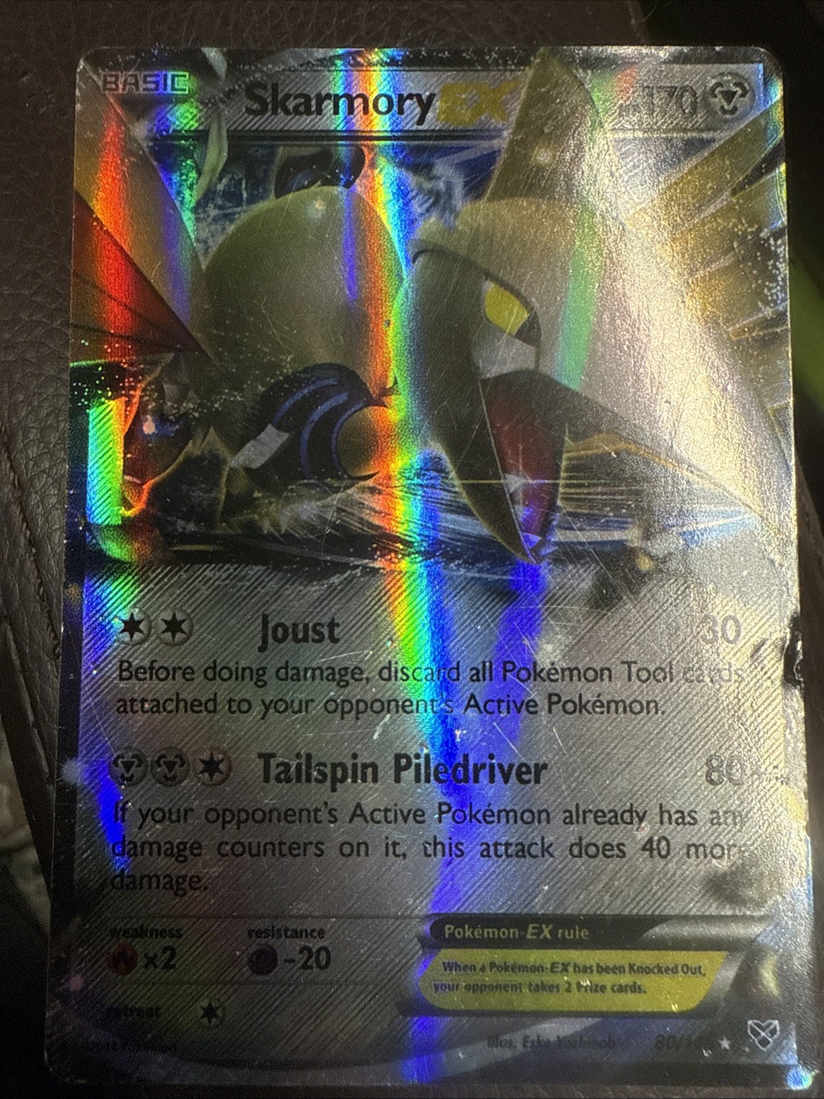 2014 Skarmory EX Pokémon TCG 80/146 XY Basic Holo Rare Card | eBay