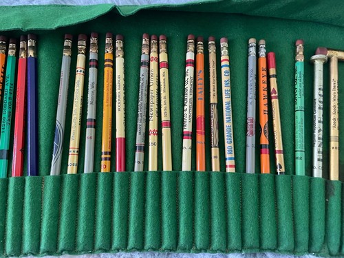 Pencil Advertising Salesman Sample Kit Kalamazoo 1950s 47 pencils ...