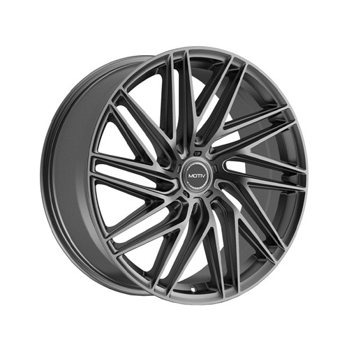 (1) Motiv 429G 20X8.5 5X108/5X4.50 73.1 Hub +40 Offset Grey Wheel Rim ...