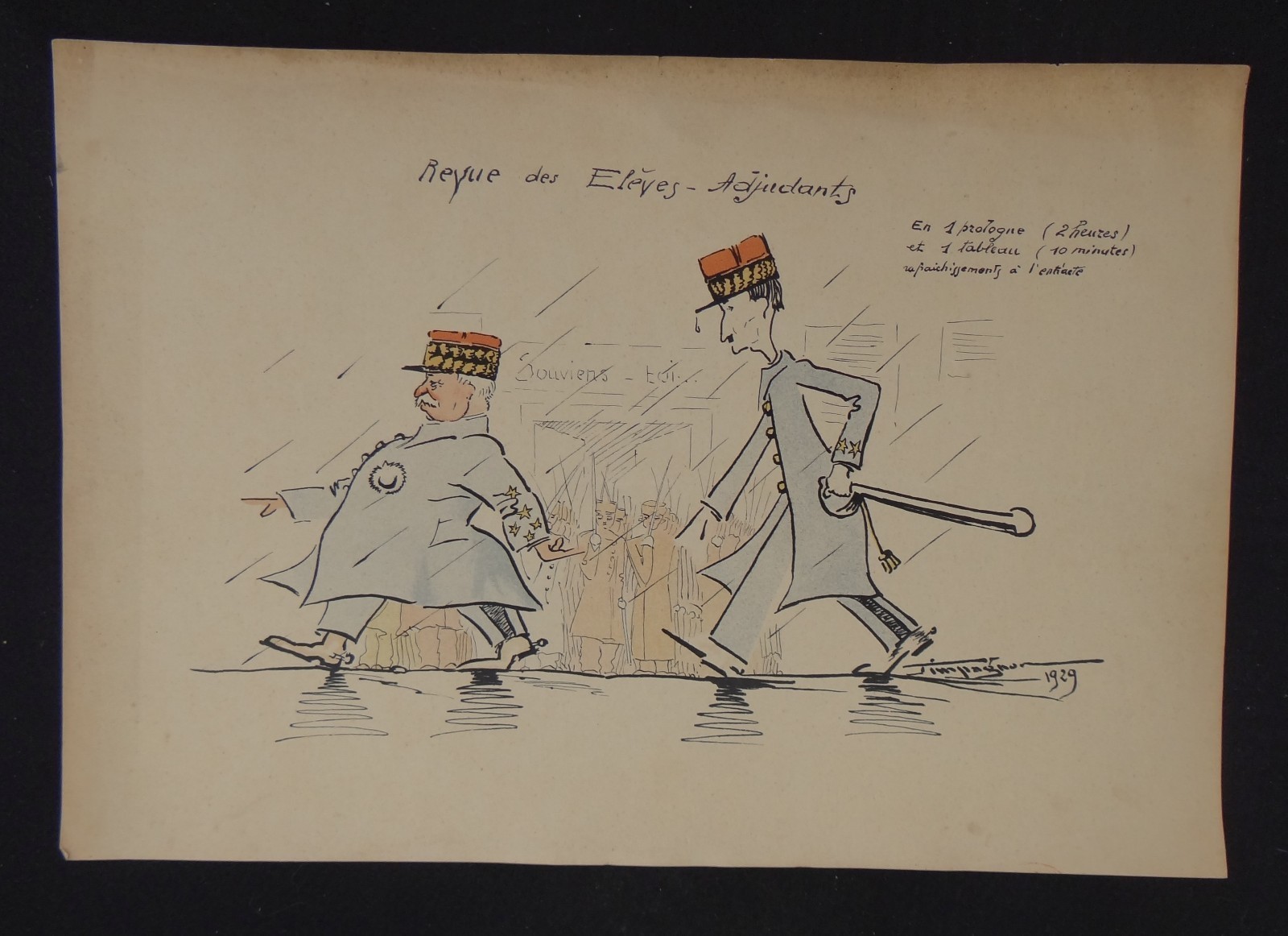 Caricature illustrator TIMPAGNON Saint-Maixent class of 1929 Student ...