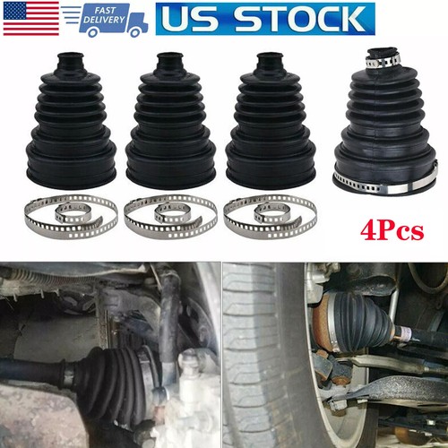 4 x Drive Shaft CV Joint Boot Kit Universal for Car Constant Velocity ...