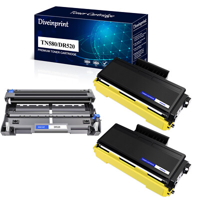 TN580 Toner & DR520 Drum For Brother HL-5200 DCP-8060 8065 MFC-8460N ...