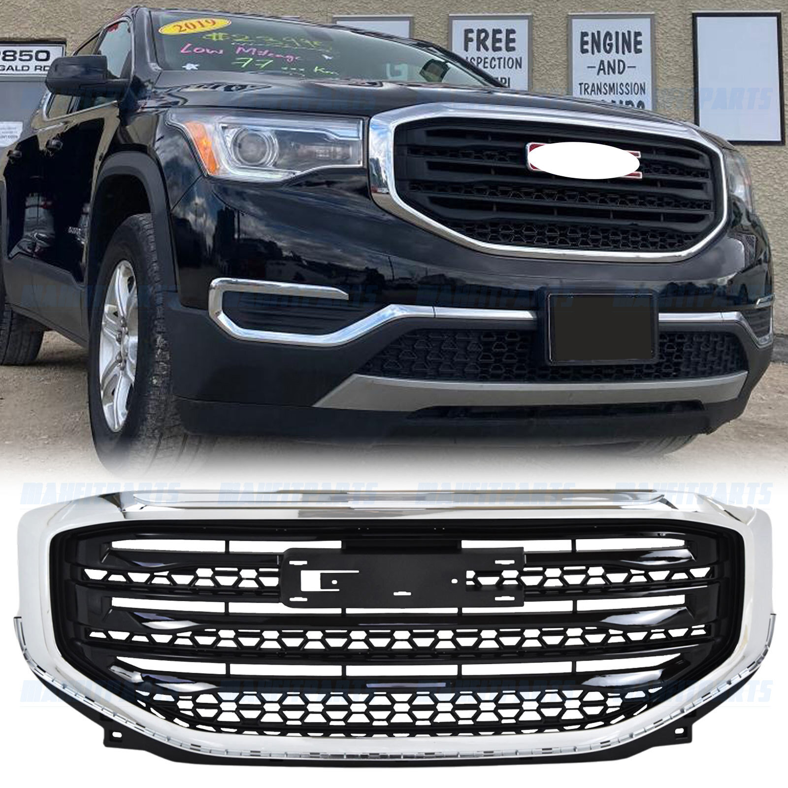 For 2017-2019 GMC Acadia SLE SL Front Grille Bumper Grill Assembly ...