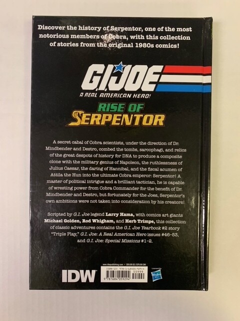 GI Joe A Real American Hero Rise of Serpentor Hardcover IDW Comics FREE ...